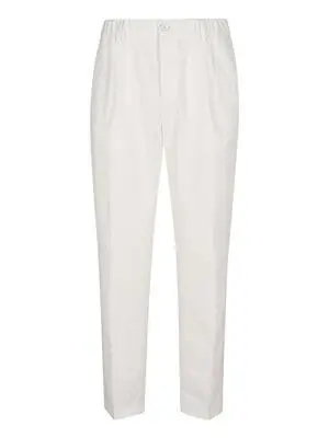 Herno Casual Pants With Elastic Waist - White