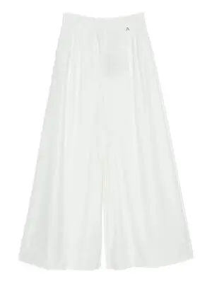 TWINSET Pleated Wide-leg Casual Pants - White