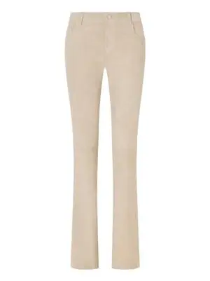 Stouls Suede Flared Pants - Nude