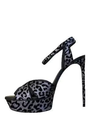 SAINT LAURENT Saint Laurent Logo High-Heeled Sandals