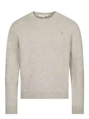Maison Kitsuné Fox Patch Knitted Jumper - Nude