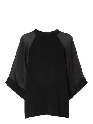 Filippa K Sheer Raglan Blouse - Black