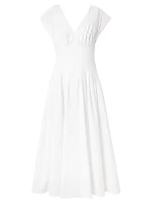 Simkhai Nina V-neck Pleated Midi Dress - White