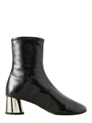 Proenza Schouler Glove Ankle Boots With Mirrored Chunky Heel - Black