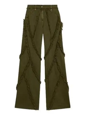 Blumarine High-waisted Frayed Jeans - Green