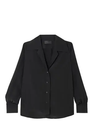 NILI LOTAN Joxe Long-sleeved Silk Shirt - Black