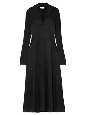 Simkhai Ribbed-knit Midi Dress - Black