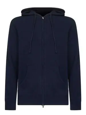 MC2 SAINT BARTH Zipped Knitted Cardigan - Blue