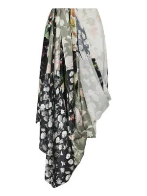 MAISON MARGIELA Maison Margiela Floral Draped Midi Skirt