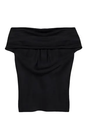 Simkhai Dalton Knit Off-the-shoulder Top - Black