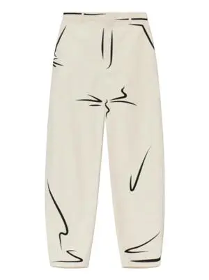 Moschino High Rise Sketch-print Pants - Off White