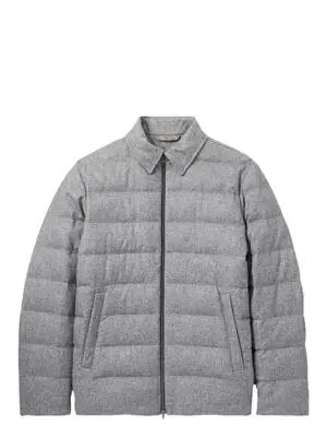 Herno Long-sleeved Down Jacket With Zip-up Closure - Grey