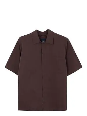 Herno Seer-crease Short Sleeved Shirt - Black