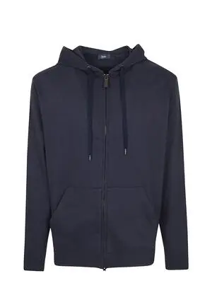 Herno Zipped Hoodie - Blu
