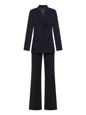 Seventy Double-breasted Wide Leg Suit - Blue
