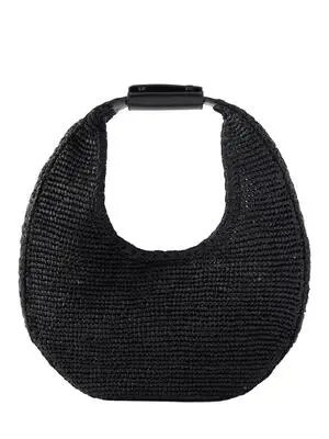 Staud Large Raffia Tote - Black