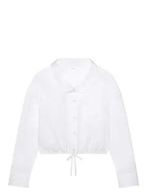 GIVENCHY Givenchy Cropped Poplin Shirt With Embroidered Signature