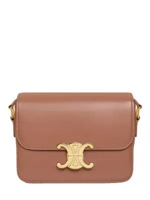 Celine Teen Triomphe Bag In Shiny Calfskin - Brown