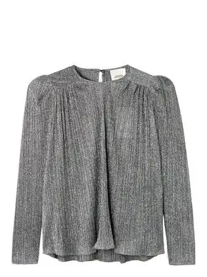 ISABEL MARANT ÉTOILE Isabel Marant Gathered Lamé Blouse