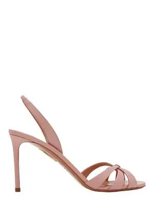 AQUAZZURA Strappy Knotted High Heel Sandals - Pink