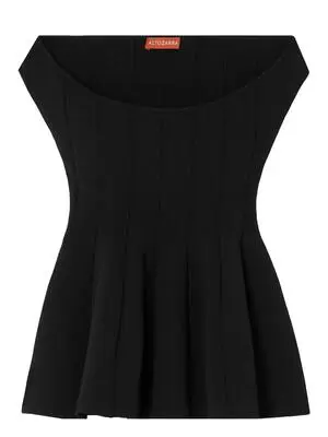 Altuzarra Off-shoulder Peplum Top - Black