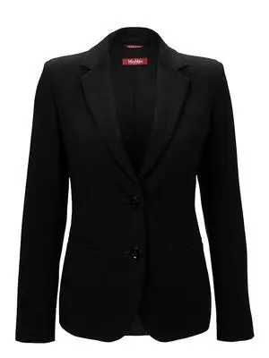 Max Mara Notched Lapel Suit Jacket - Black