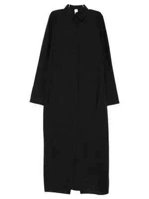 TOTEME Long-sleeved Maxi Dress With Slit Detail - Black