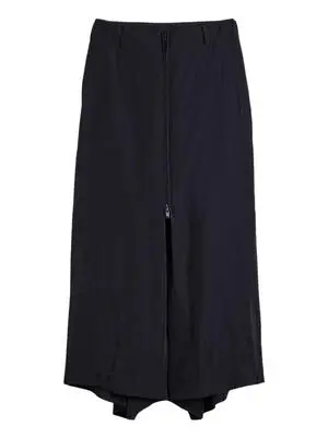 Y3 Wide Leg Textured Trousers - Black
