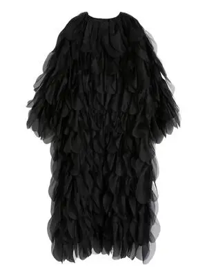 Max Mara Lauto" Ruffled Overcoat - Black