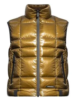 Dsquared2 Quilted Stand Collar Down Gilet - Brown
