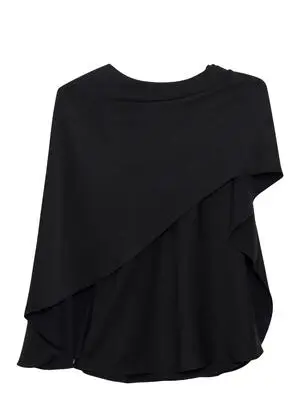 Simkhai Eliora Draped Cape Top - Black