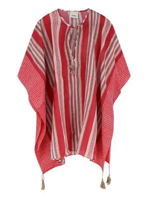 Isabel Marant Étoile Striped Blouse With Tie And Tassel Details - Red