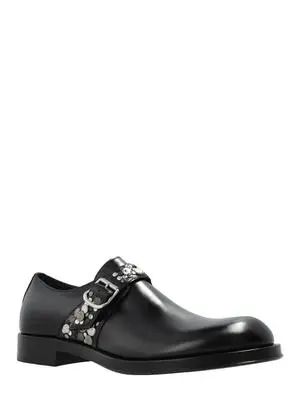 Dries Van Noten Embellished Buckled Leather Shoes - Black