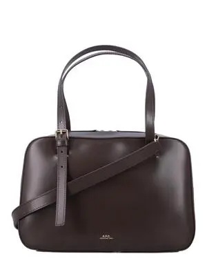 A.p.c. Virginie Leather Box Bag - Black