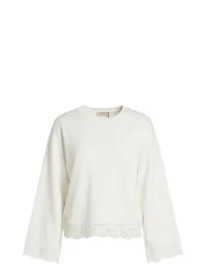 TWINSET Embroidered Detail Sweatshirt - White