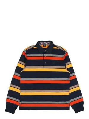 PAUL  SHARK Striped Long-sleeved Polo Shirt - Black