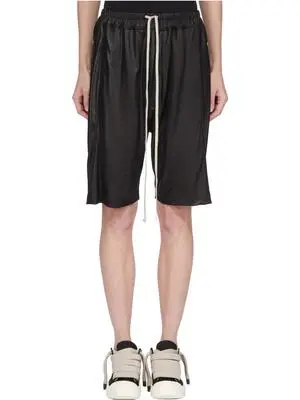Rick Owens Button Detail Drawstring Shorts - Black