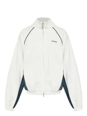 Rhude Stand Collar Zip Jacket - White