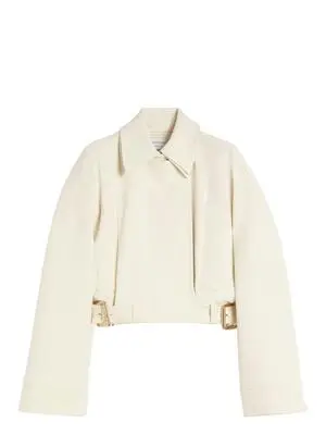 Sportmax Viscose Cady Cropped Jacket - Ivory