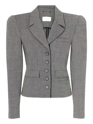 Magda Butrym Cropped Wool-blend Blazer - Gray