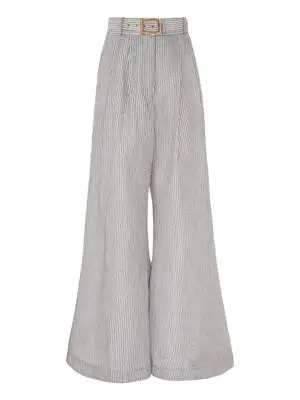 Zimmermann Hypnotic Wide Leg Pant - Navy Stripe