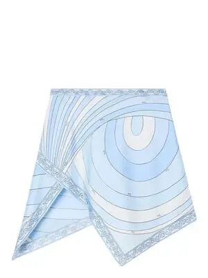 Emilio Pucci Iride Asymmetric Scarf Skirt - Blue