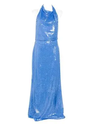 Simkhai Sequined Halterneck Maxi Dress - Blue