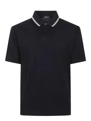 Herno Buttoned Polo Shirt - Navy Blue