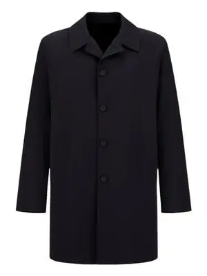 Herno Buttoned Coat - Navy Blue