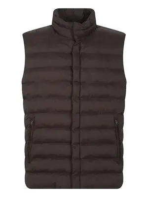 Herno High-neck Padded Gilet - Brown