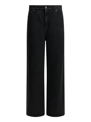 GOLDEN GOOSE Boyfriend Wide-leg Jeans - Black