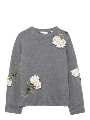 SIMKHAI Simkhai Embroidered Floral Sweater