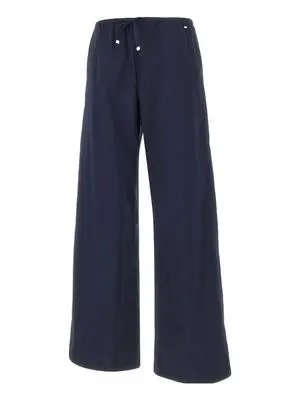 Herno Herno Wide-Leg Drawstring Pants Navy