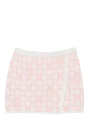 Casablanca Optical Drop Mini Skirt - White/pink
